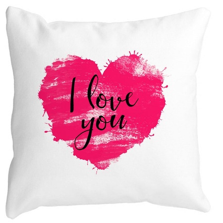 Mata Квадратна декоративна калъфка за възглавница I Love You, 40x40 см ...