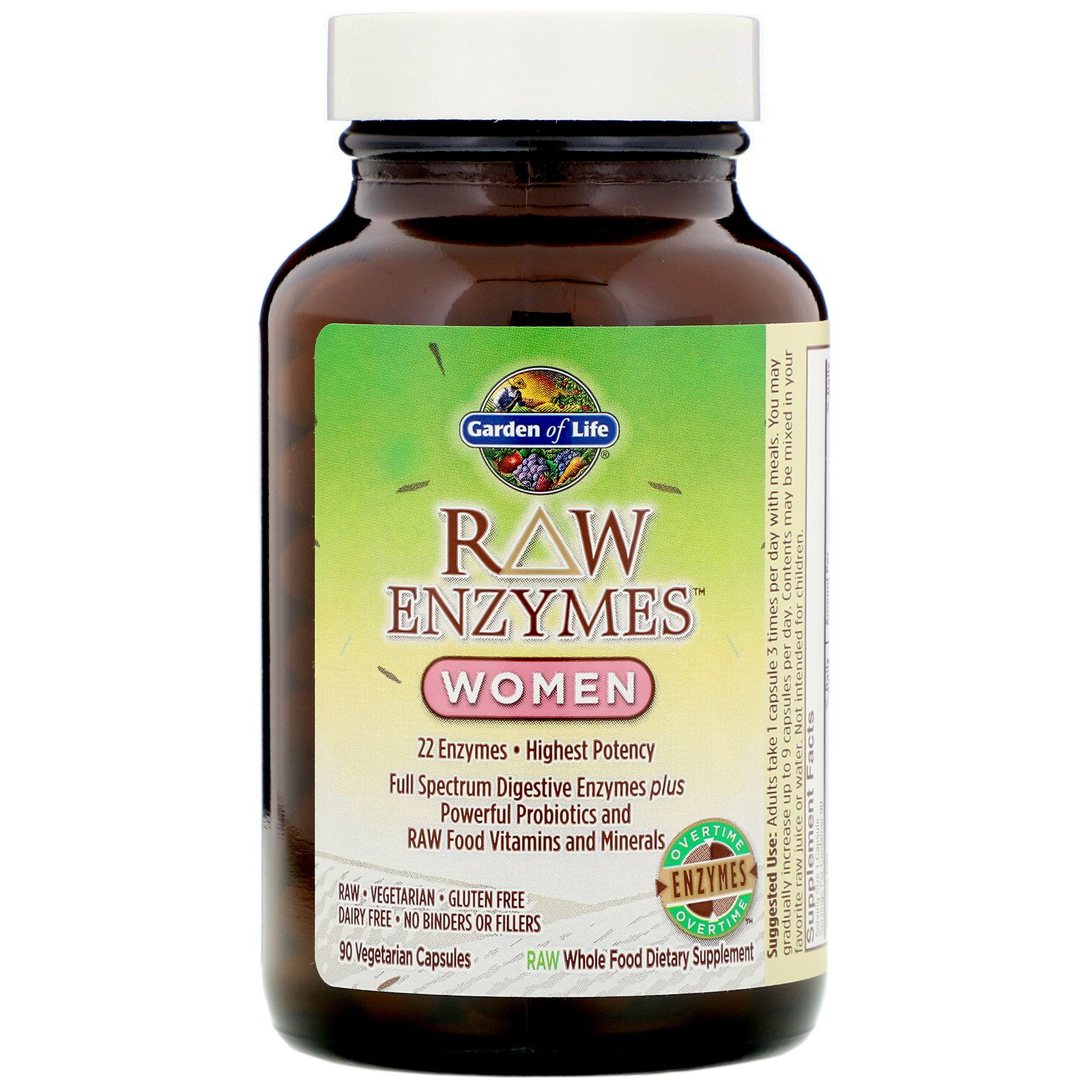 RAW Enzymes Women, Garden of Life, Enzime digestive, 90 capsule - eMAG.ro