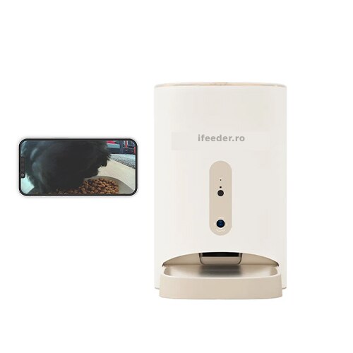 Hranitor automat Ifeeder pentru caini si pisici, Camera Full HD ...