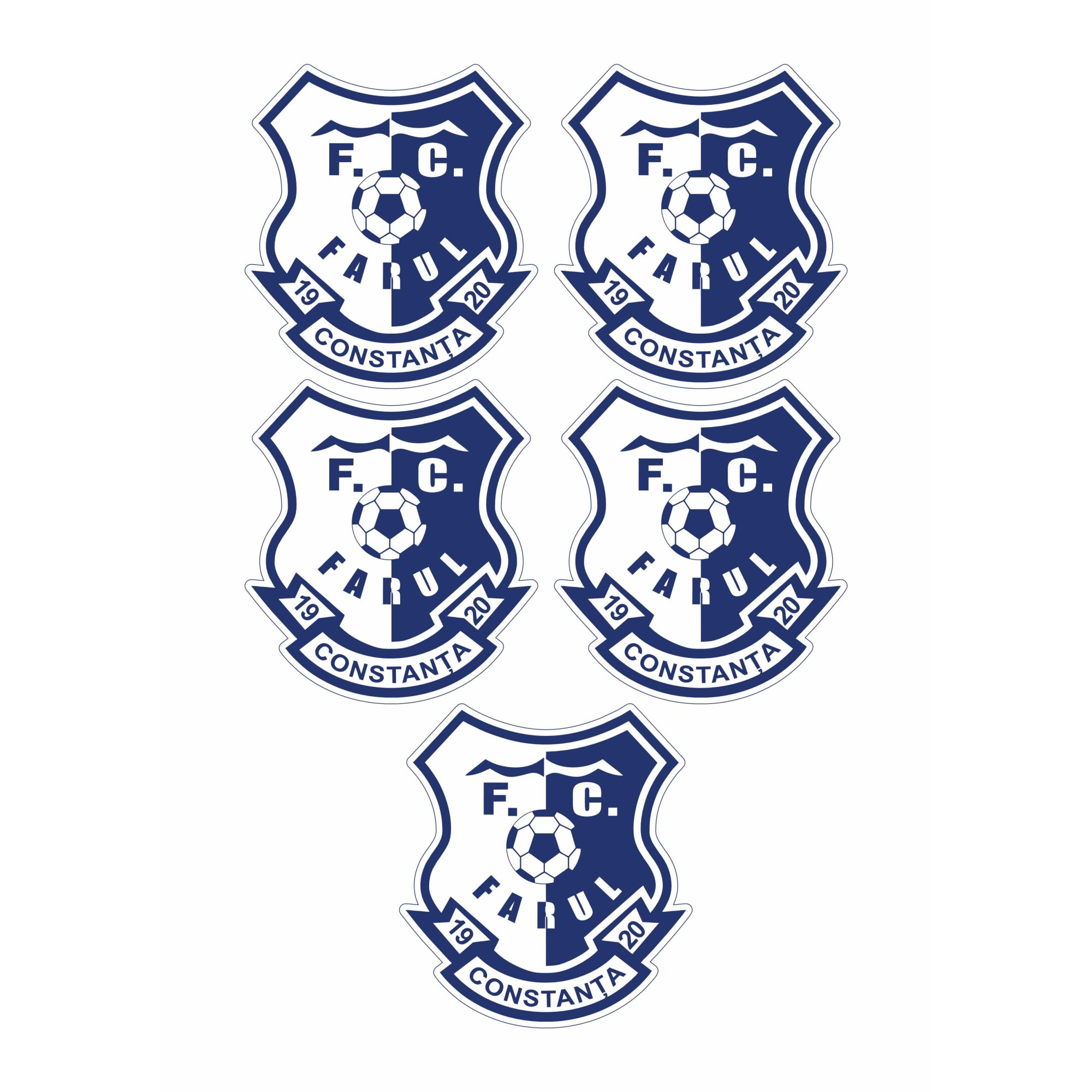 Set 5 stickere decorative, FC Farul Constanta, 10 cm fiecare - eMAG.ro