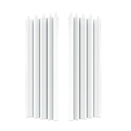 Perdele de gradina, Alb, 155x220 cm, 2 buc, Poliester - eMAG.ro