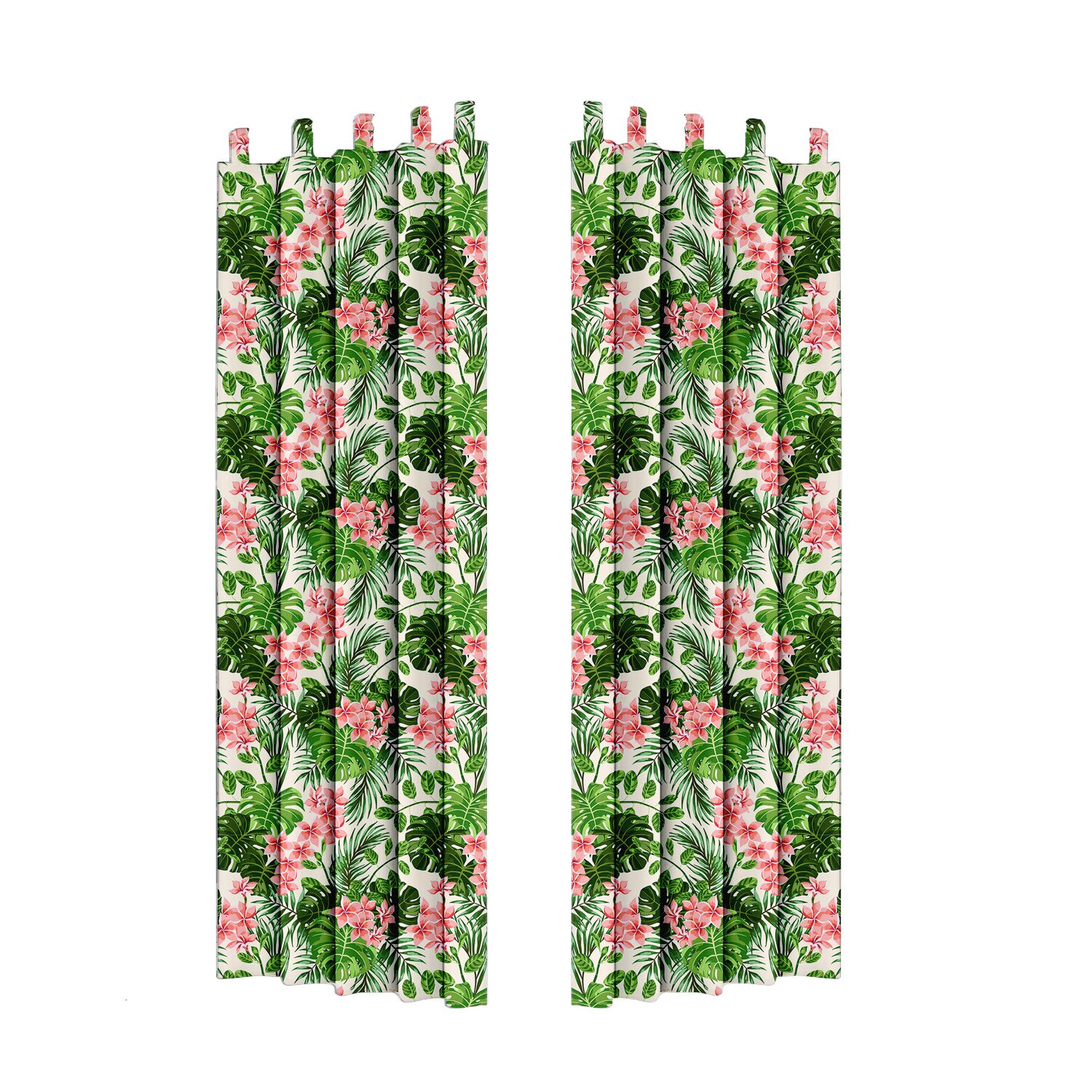 Perdele de gradina, model Palm Light, 155x220 cm, 2 buc, Poliester ...