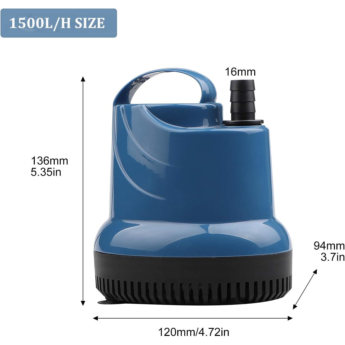 Mini pompa de apa submersibila, 1500L/H, 20W 230V - eMAG.ro