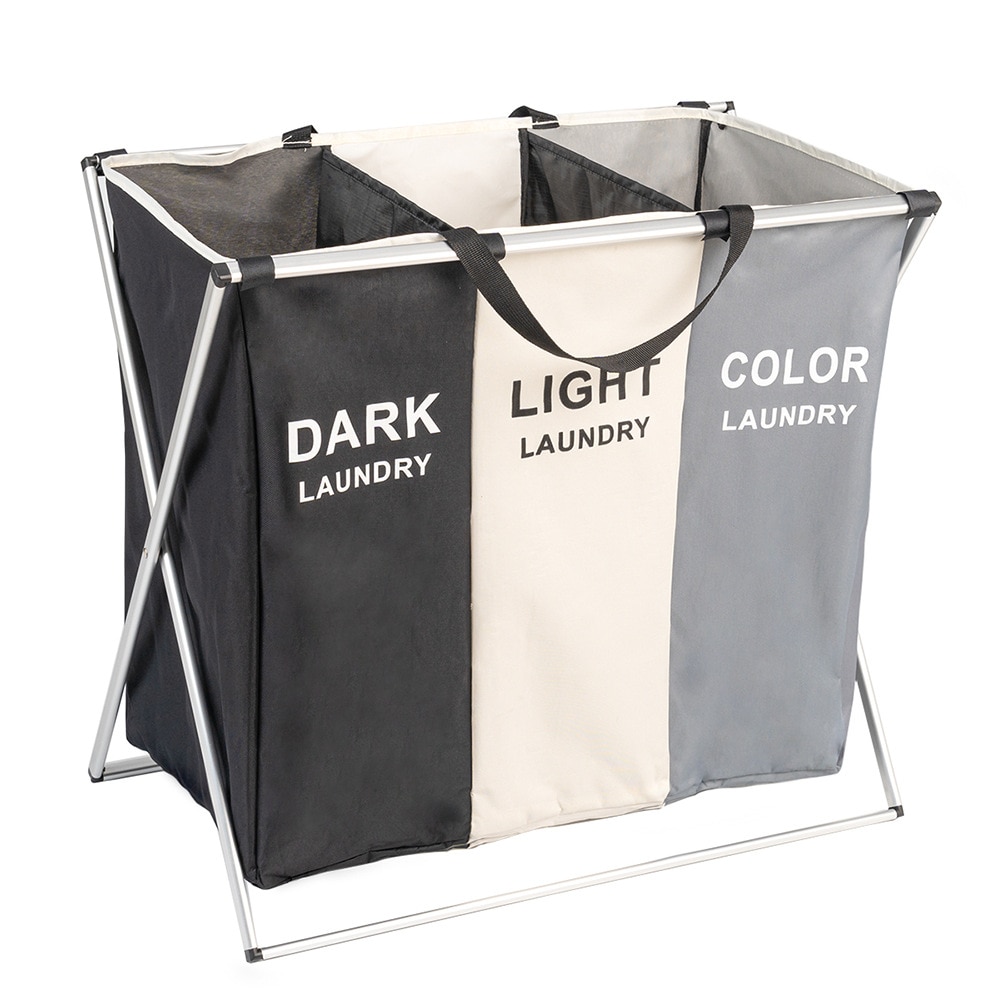 Cos de rufe cu 3 compartimente, BADU, cadru aluminiu, 62 x 34 x 56 cm ...