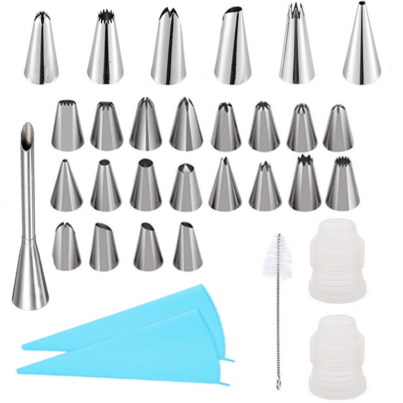 Set ornare prajituri, Cu accesorii, Argintiu/Albastru - eMAG.ro