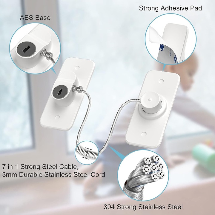 Incuietoare de Siguranta pentru Fereastra, Stnqtsrv, Sistem de Blocare ...