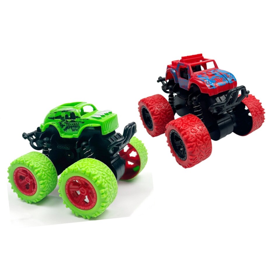 Set 2 masini de jucarie, Ejanbo, Plastic, 3 ani+, Verde/Rosu - eMAG.ro