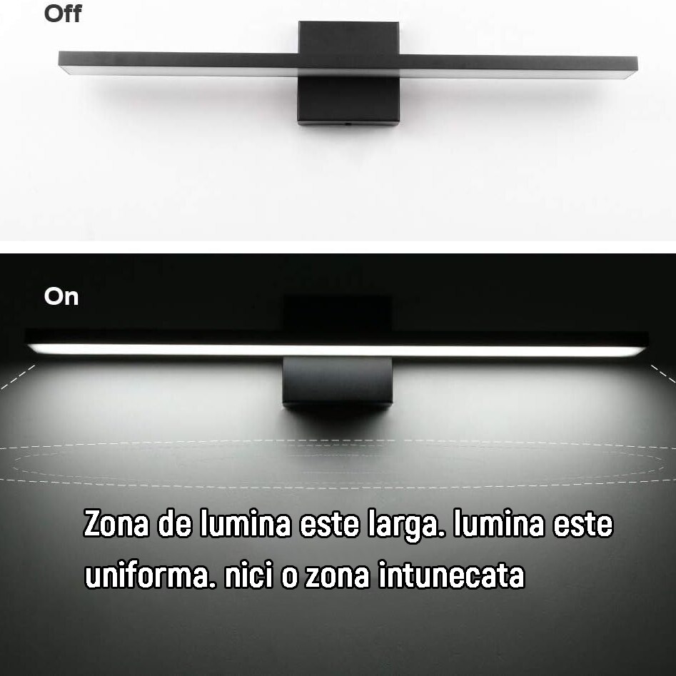 Lumina LED frontala oglinda de baie, YWX, Inox, Lumina alba rece, Anti ...