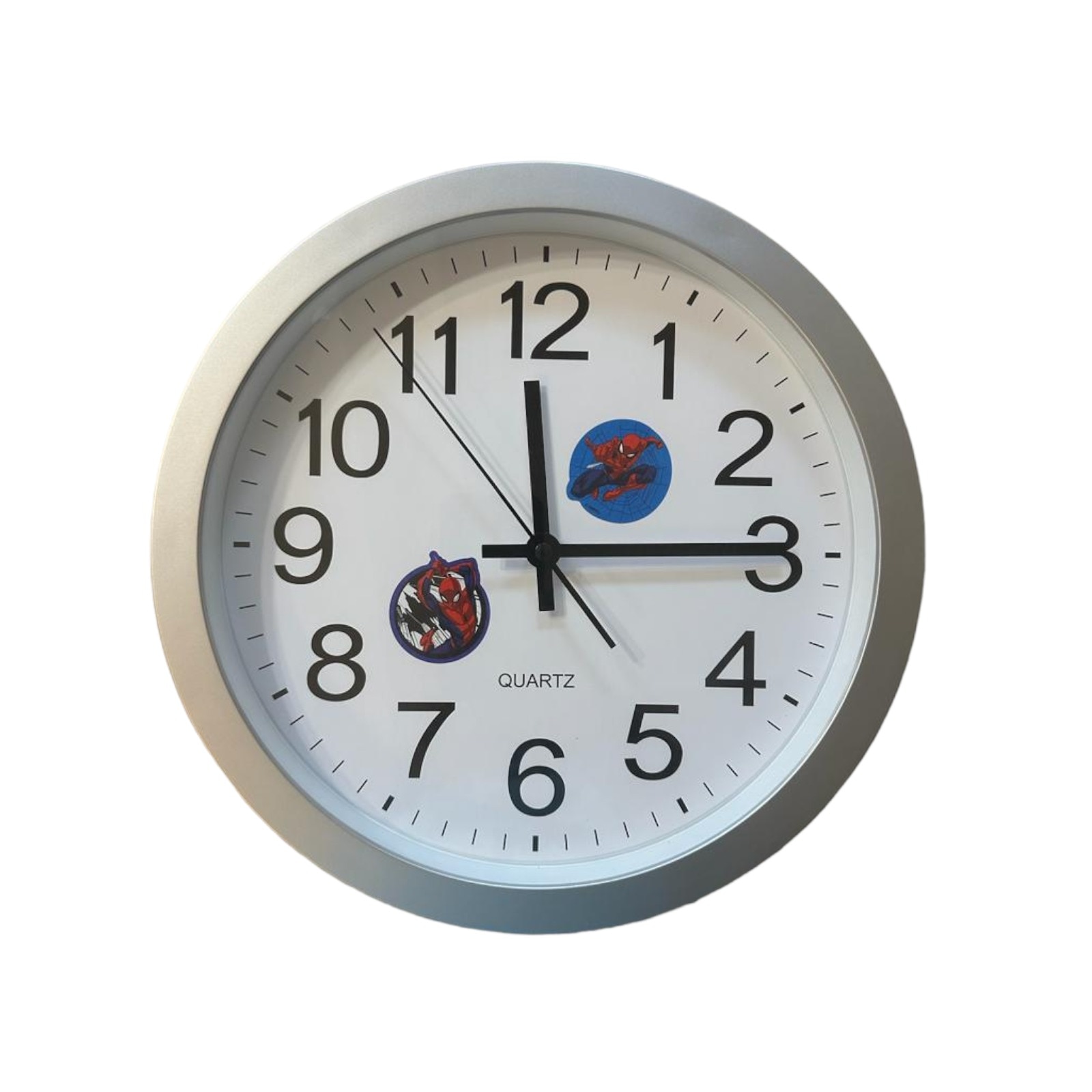 Ceas cu desen SPIDERMAN, YUPY, gri, 30cm - eMAG.ro