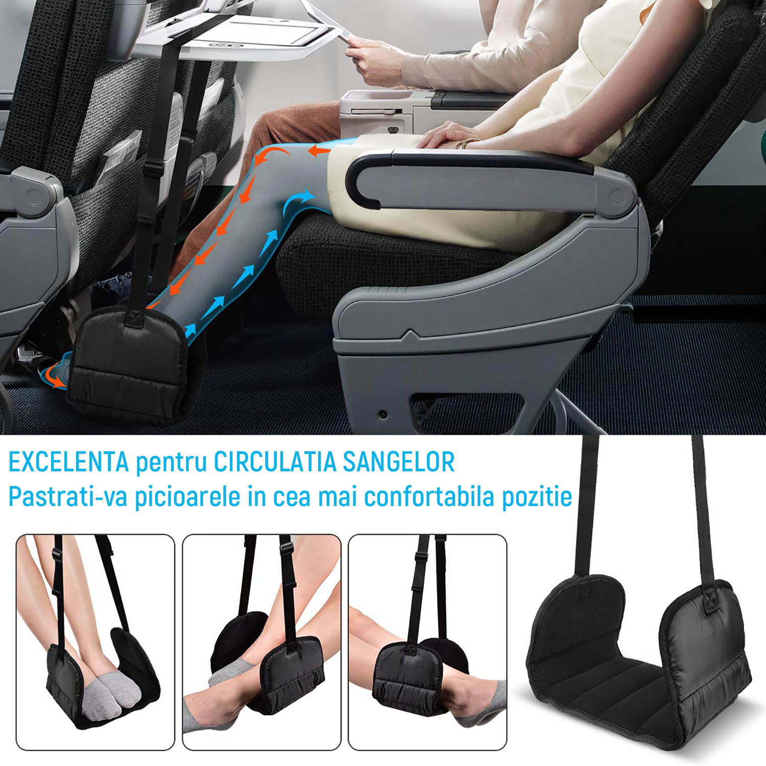 Hamac pentru odihnirea si relaxarea picioarelor, Vaxiuja, cu cleme ...