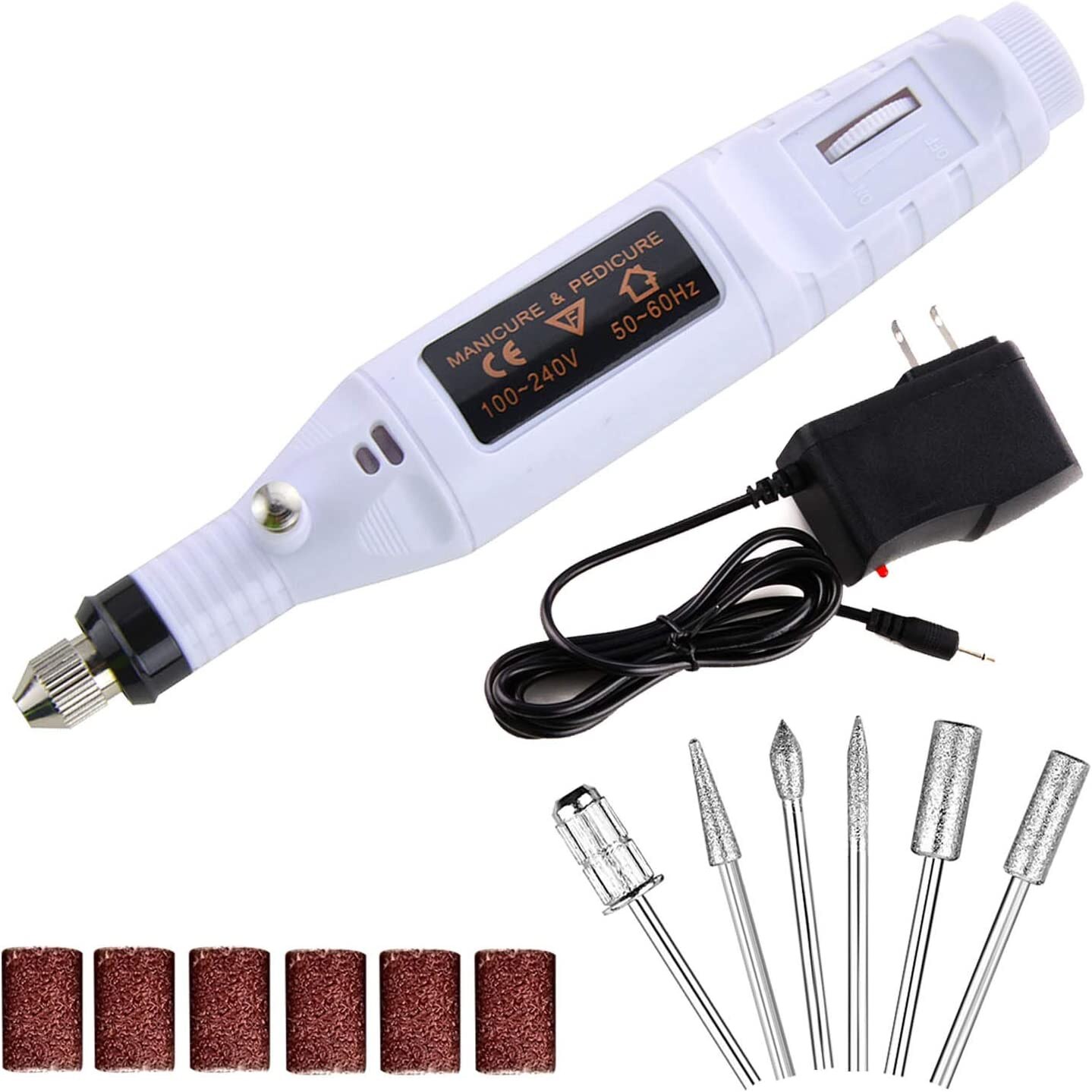 Pila electrica, Freza unghii pentru incepatori, Reincarcabila, 6 capete ...
