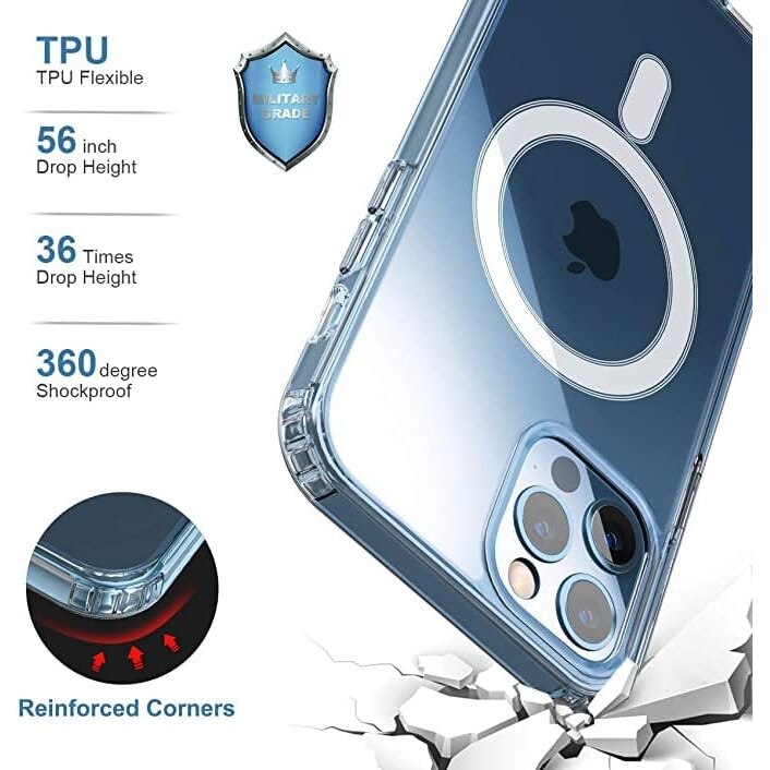 Husa pentru iPhone 12 ZAFIT®, cu incarcare Magsafe, Silicon ...