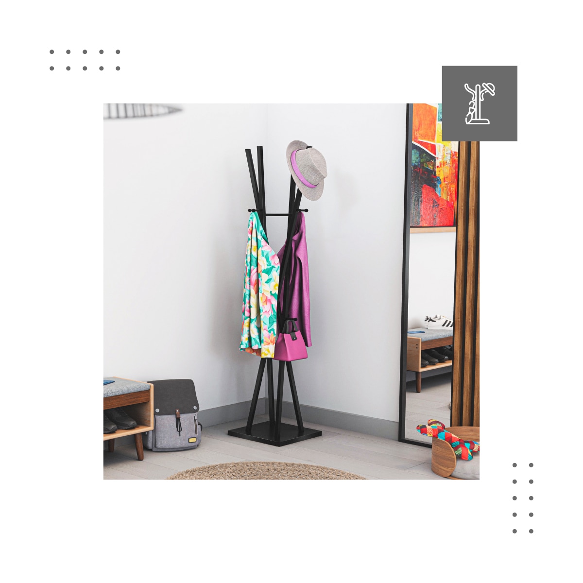 Cuier metalic Mark Adler Host 5.0,12 agatatori, Vertical, Design ...