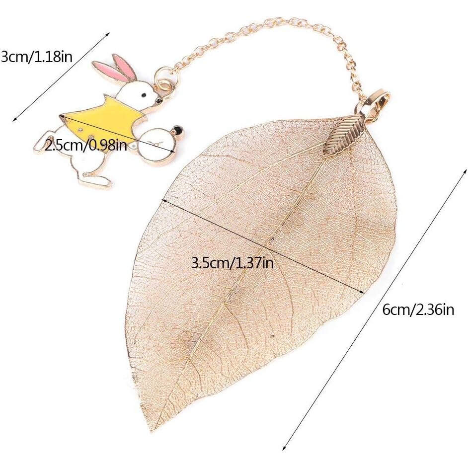 Semn de carte, Sunmostar, Metal, Model frunza, Auriu - eMAG.ro