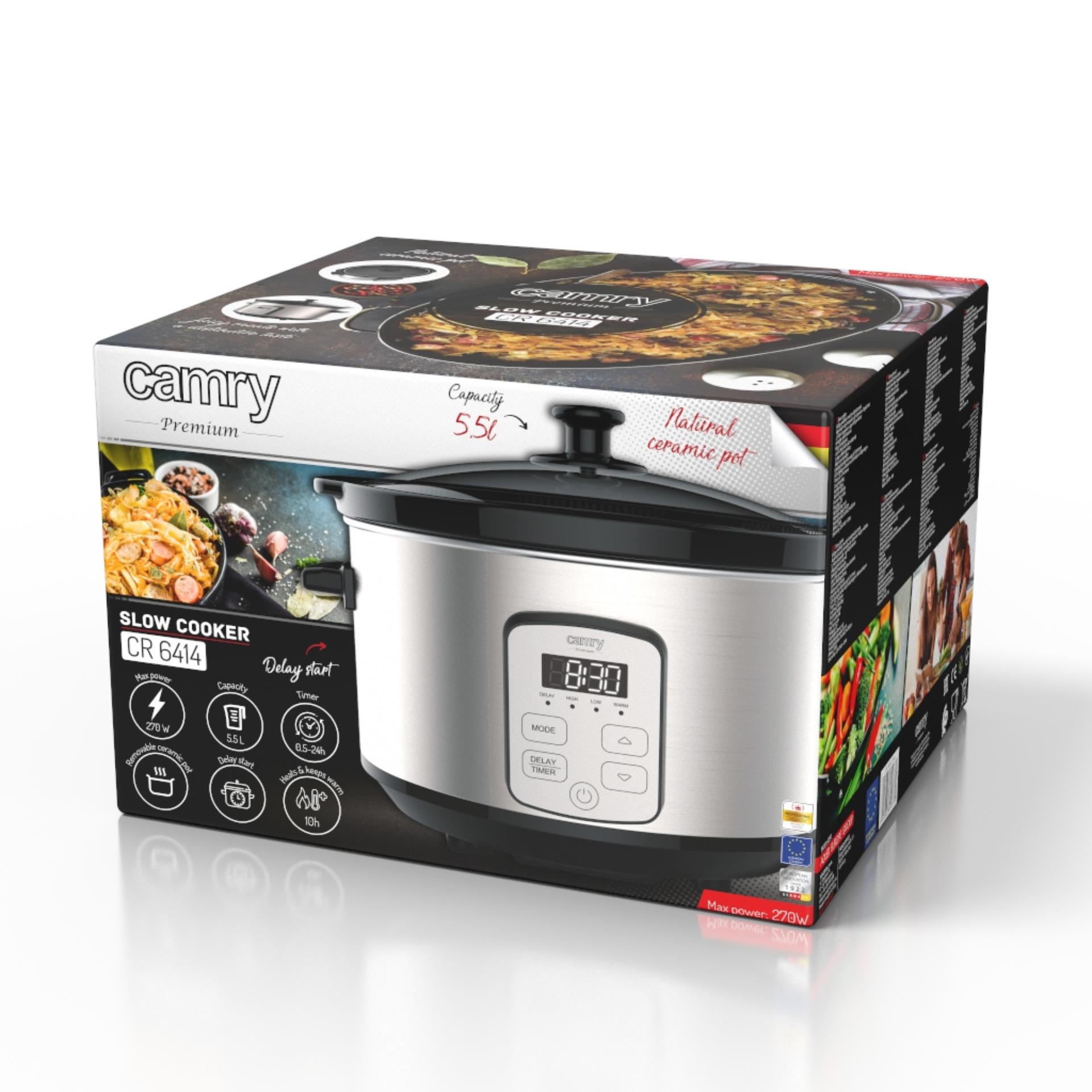 Multicooker, Camry, CR6414, Slow cooker, 270 W, 4.7 L, Afisaj LED ...