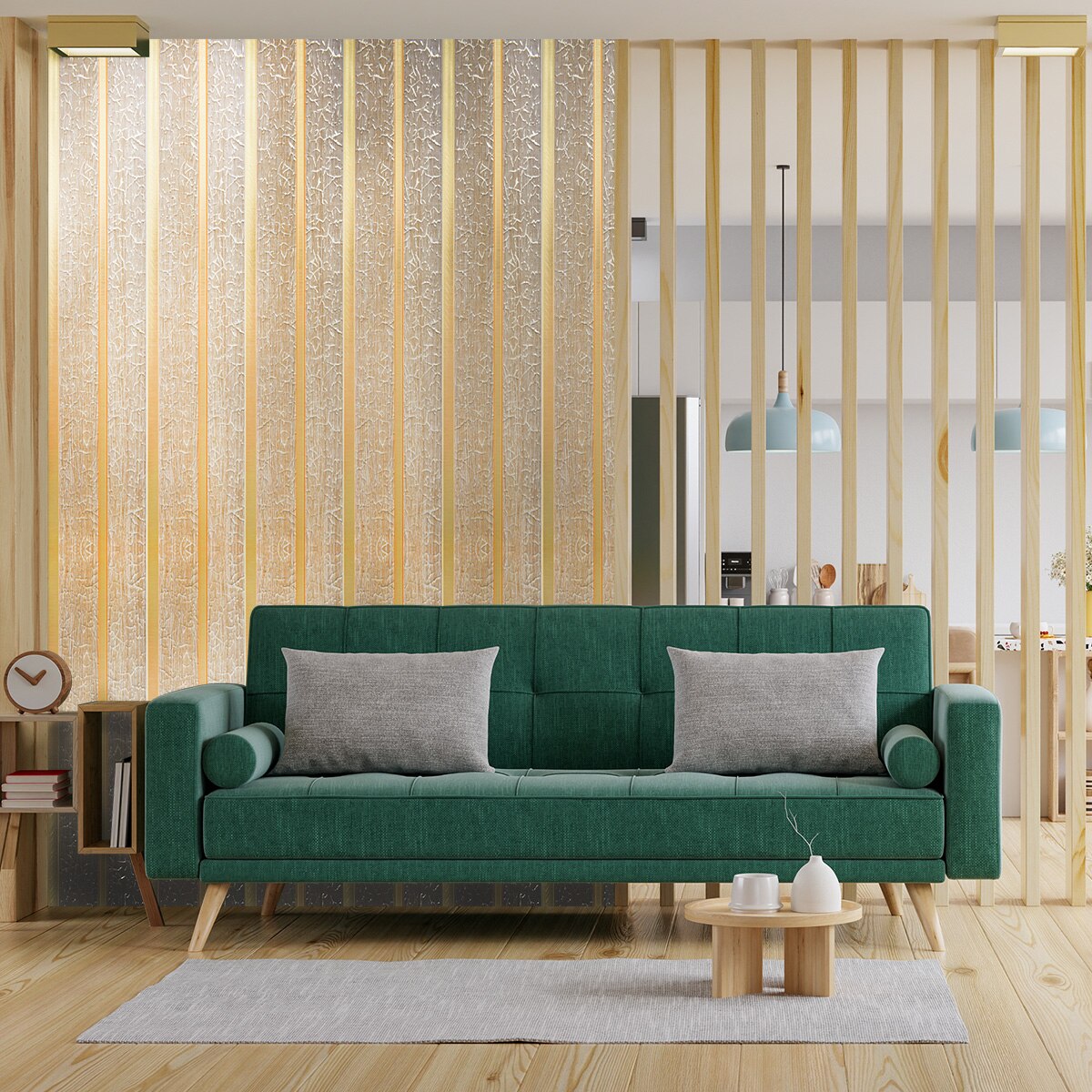 Set 5 panouri decorative, riflaj, polimer rigid, Naimeed D5486 ...