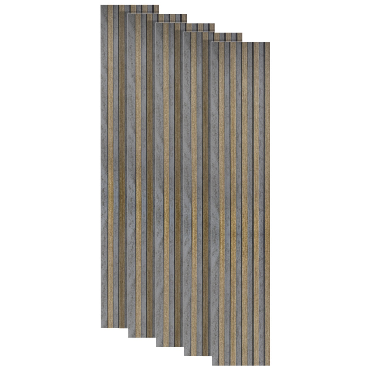 Set 5 panouri decorative, riflaj, polimer rigid, Naimeed D5495 ...