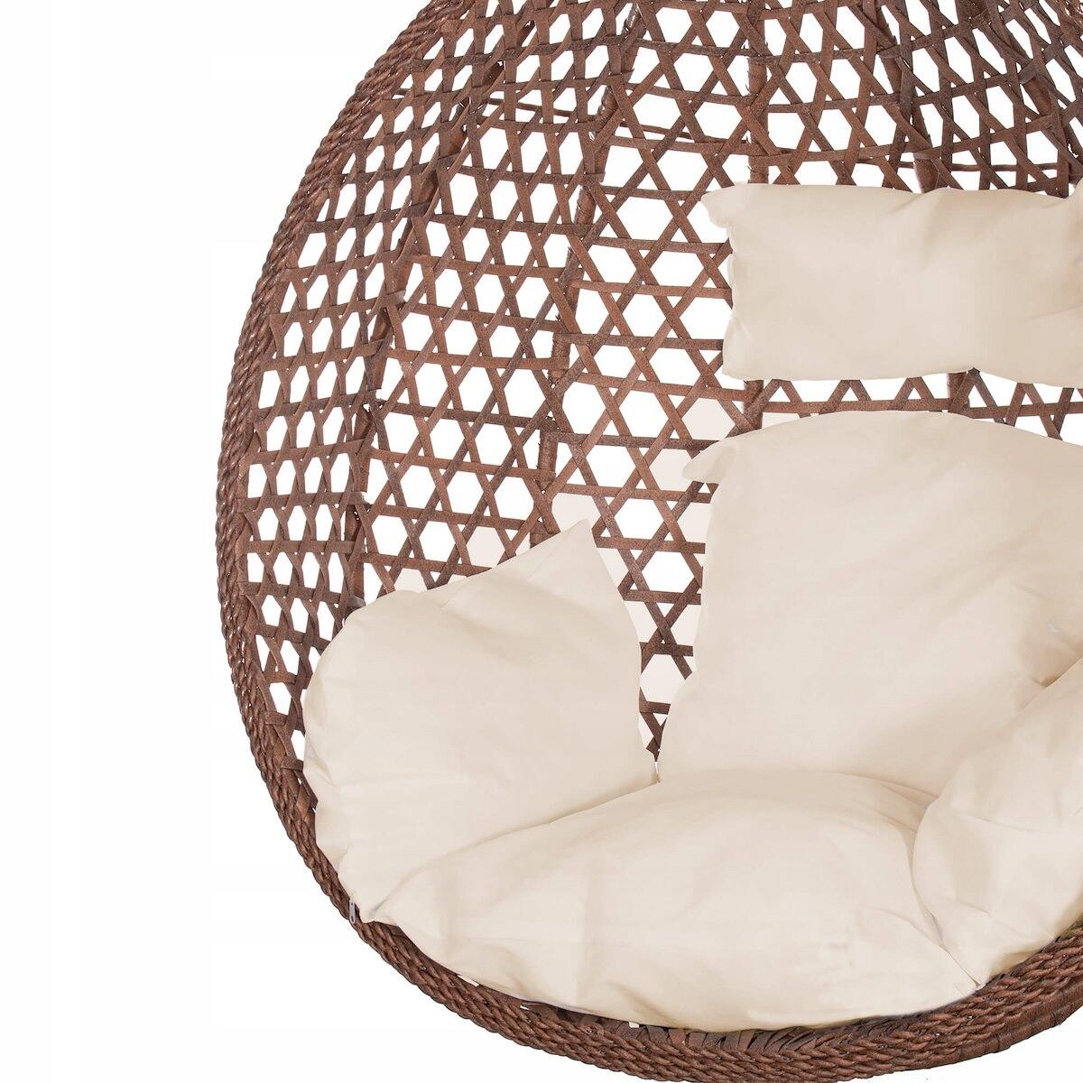 Scaun leagan suspendat, Springos, Monica, ratan sintetic, maro, perna ...