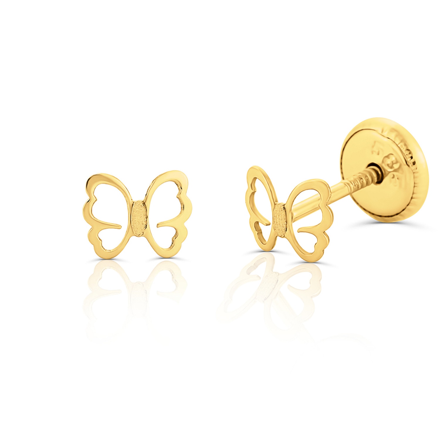 Cercei din aur 14k pentru copii Contur Fluturas Mic - eMAG.ro