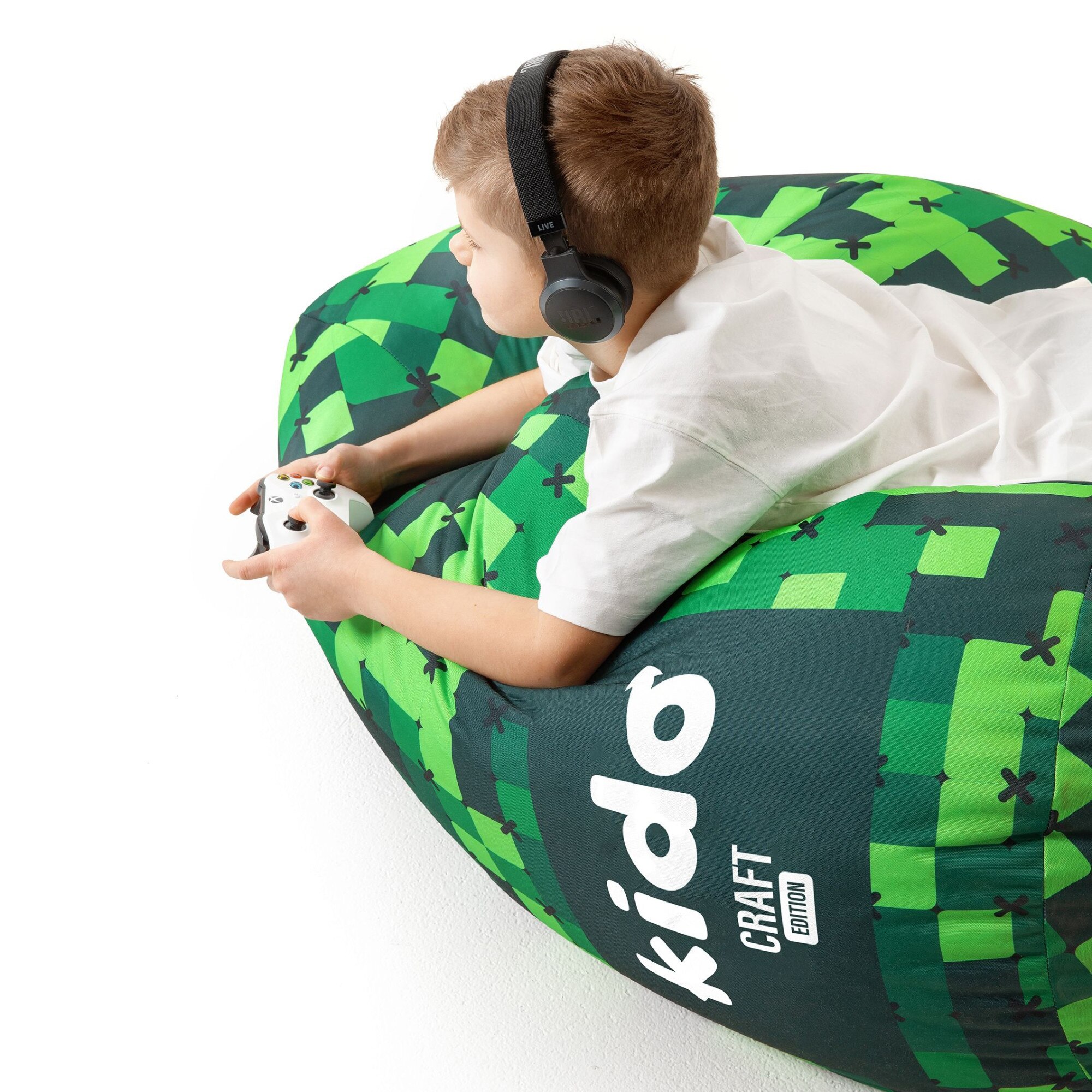 Puf pentru copii, Diablo Chairs, Kido, Craft Edition, Verde - eMAG.ro