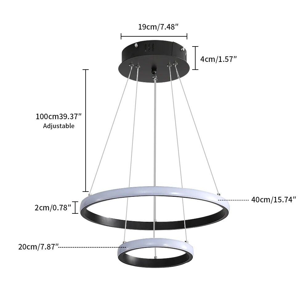 Candelabru modern LED, Toolight, Fier, Reglabil, 20x40 cm, Lumina Alba ...