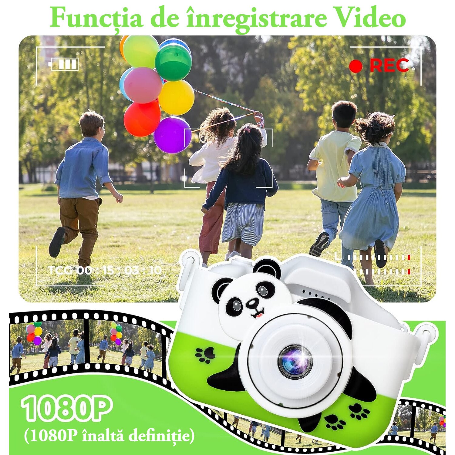 Camera foto digitala pentru copii BYONDSELF® cu card TF de 32G, 2000W ...