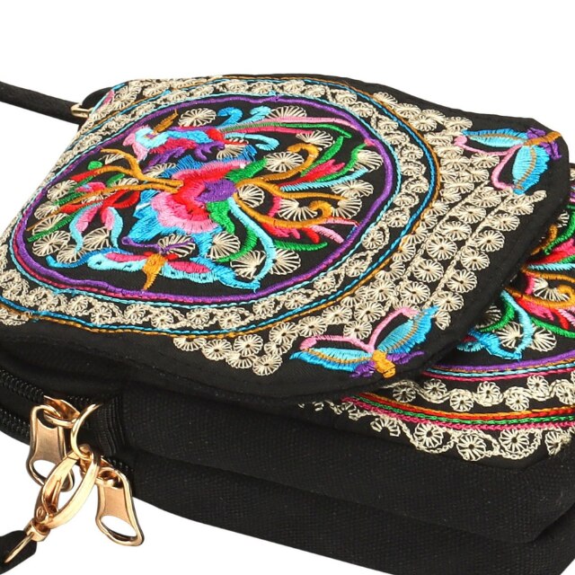 Geanta de dama, Broderie Retro Mini geanta mica, de telefon mobil ...