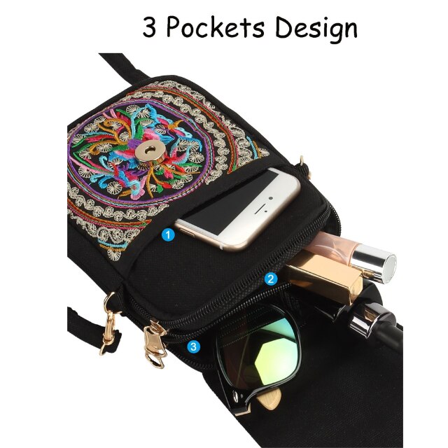 Geanta de dama, Broderie Retro Mini geanta mica, de telefon mobil ...