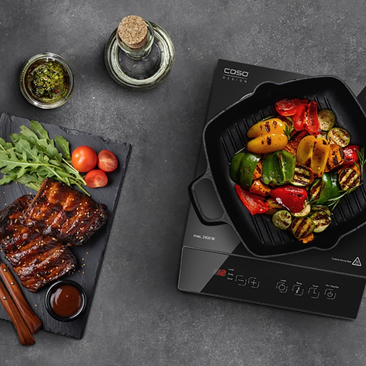 Plita electrica cu inductie Caso Germany, Maitre 2400, 1 arzator, 12 ...