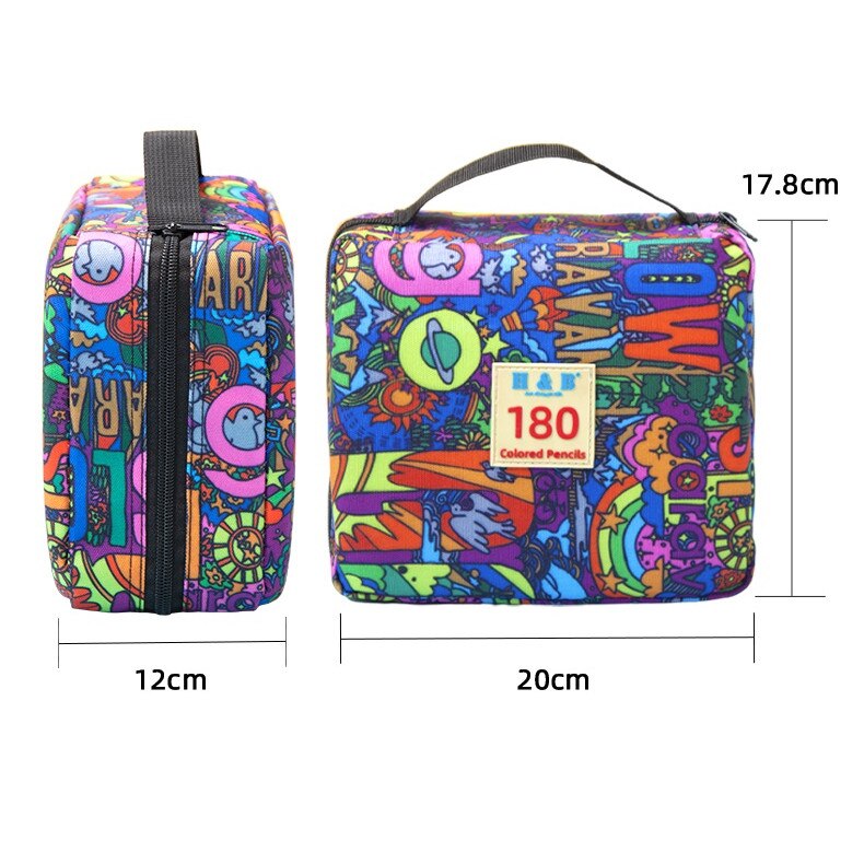 Set 180 creioane colorate cu penar Graffiti si 2 carti de colorat ...