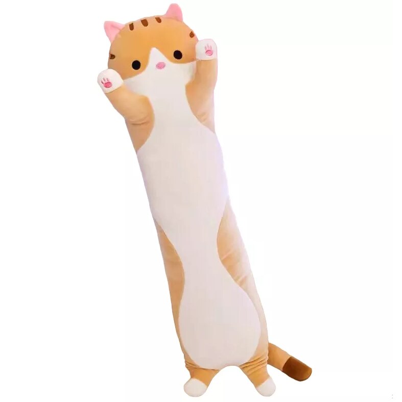 Jucarie de plus, Pisica Plushie, 90 cm, Portocaliu - eMAG.ro