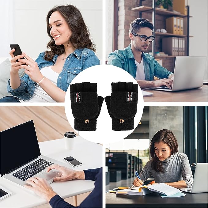 Manusi incalzite, AEWOYAD, incarcare usb, Negru - eMAG.ro