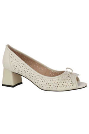 Pantofi eleganti, dama, EPICA, 2S383-NZ1306 alb, piele naturala, cu toc ...
