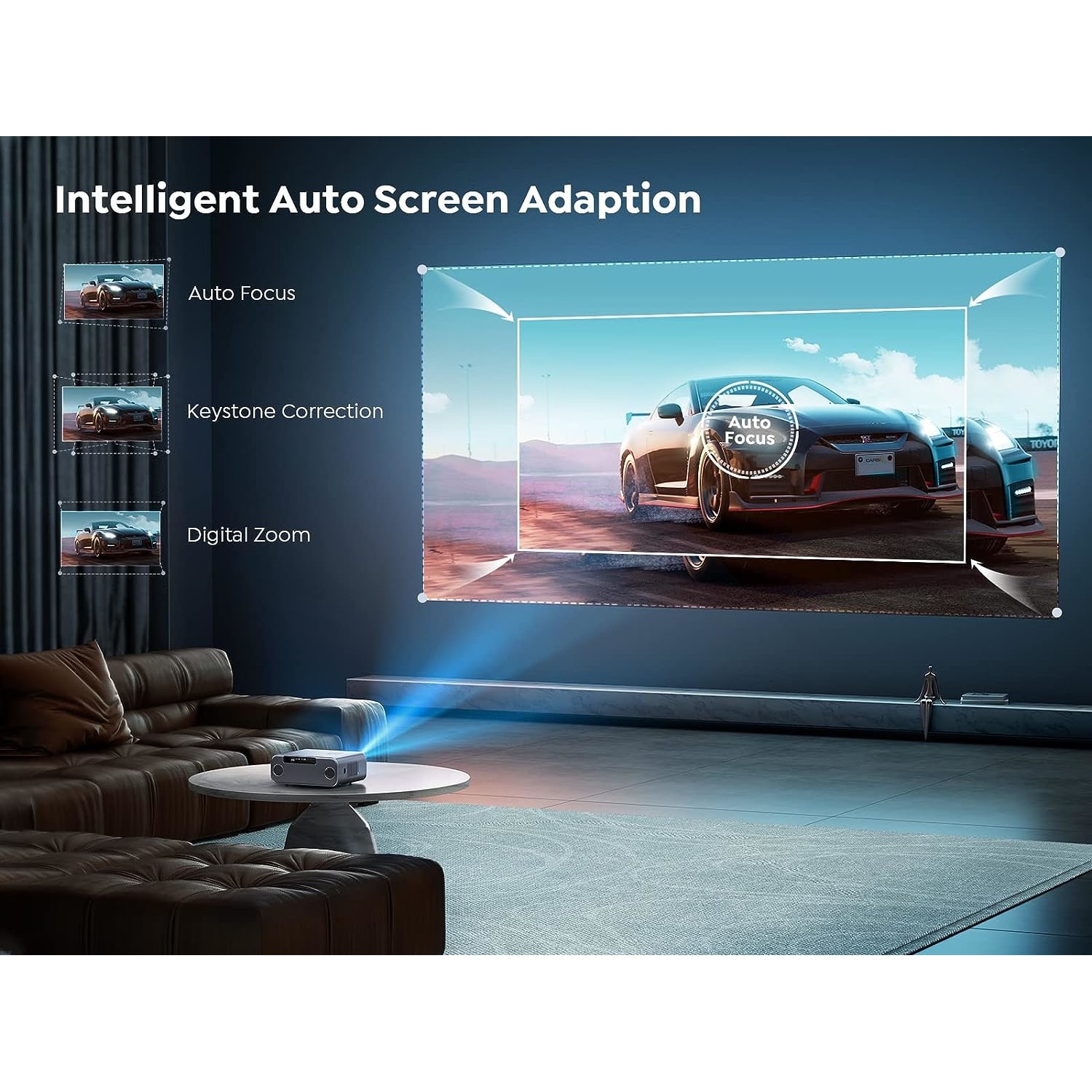 Videoproiector Yaber Pro V9 cu Focalizare automata/Correctie ...