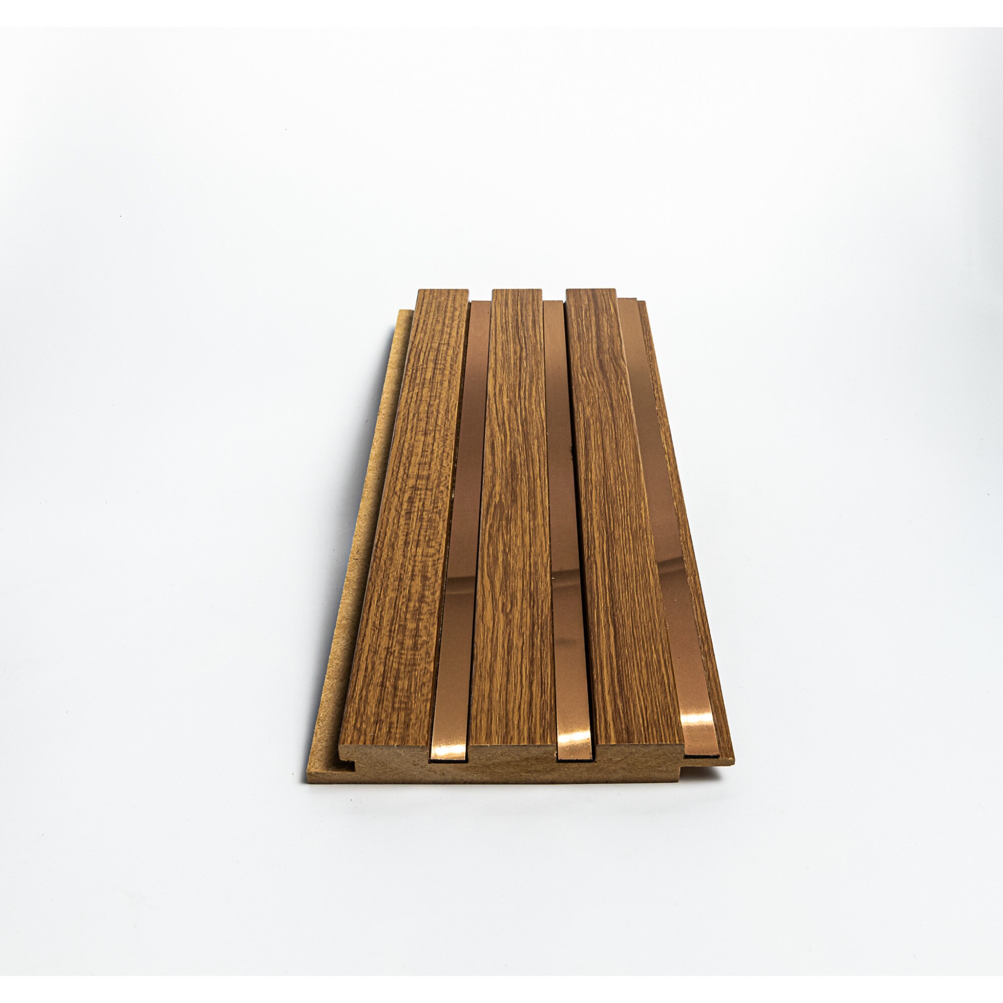 Riflaj Decorativ MDF Nuc & Cupru 280x12.1x1.8 cm - eMAG.ro
