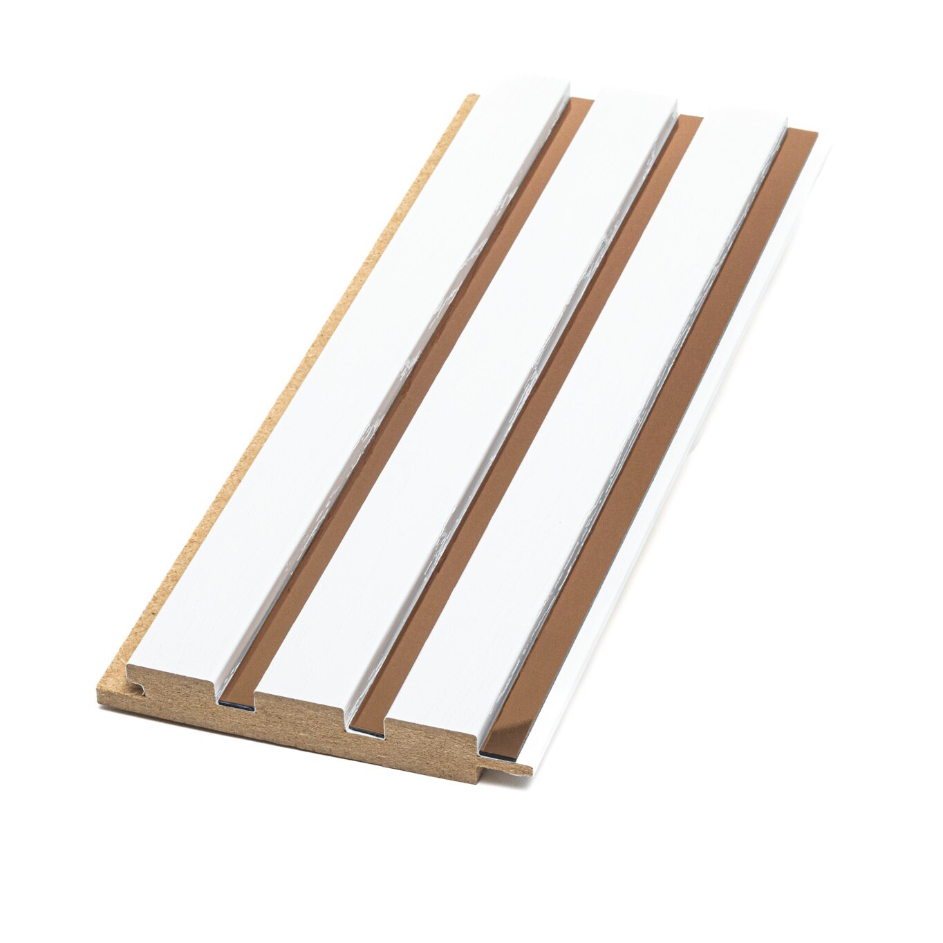 Riflaj Decorativ MDF Wood Alb & Cupru 280x12.1x1.8 cm - eMAG.ro