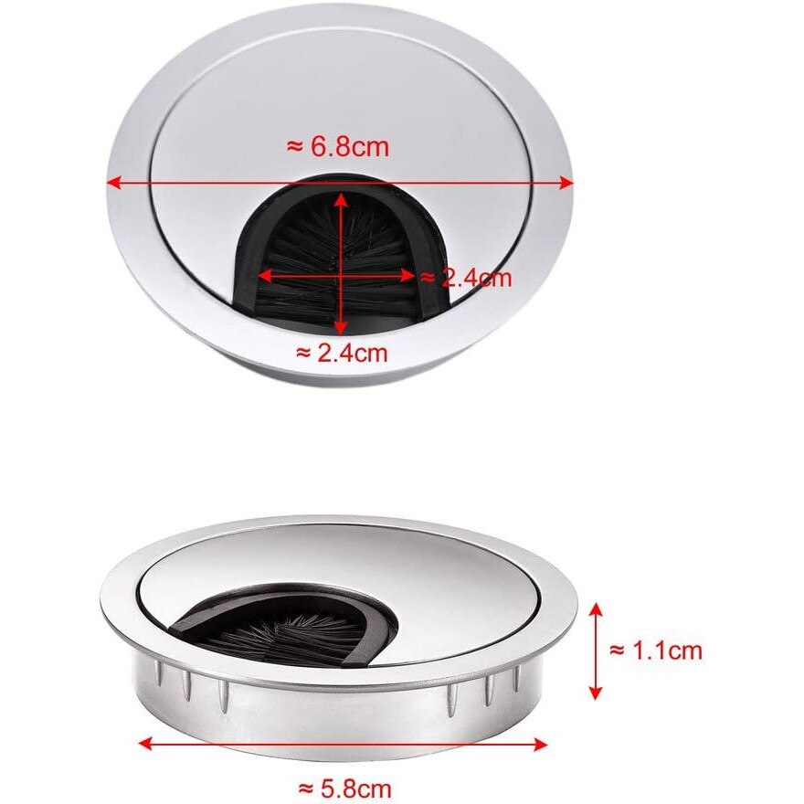 Set 2 treceri cabluri pentru masa de birou, Sunmostar, Aliaj, Diametru ...