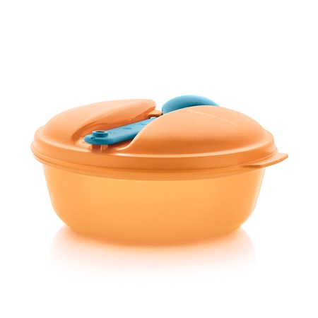 Caserola, Tupperware, 600 ml, cu lingurita, portocaliu - eMAG.ro