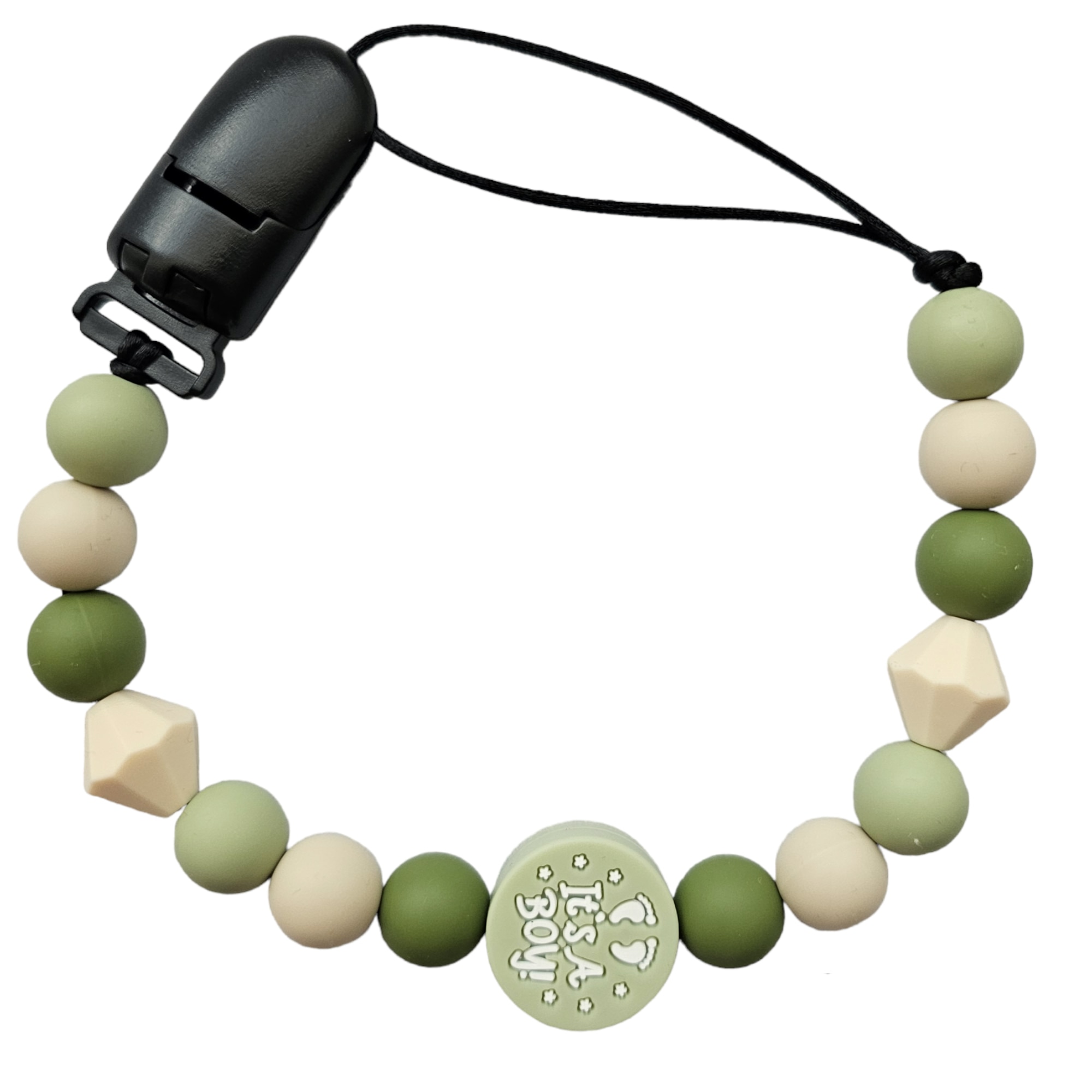 Lantisor pentru suzeta din silicon alimentar, Its a boy - eMAG.ro