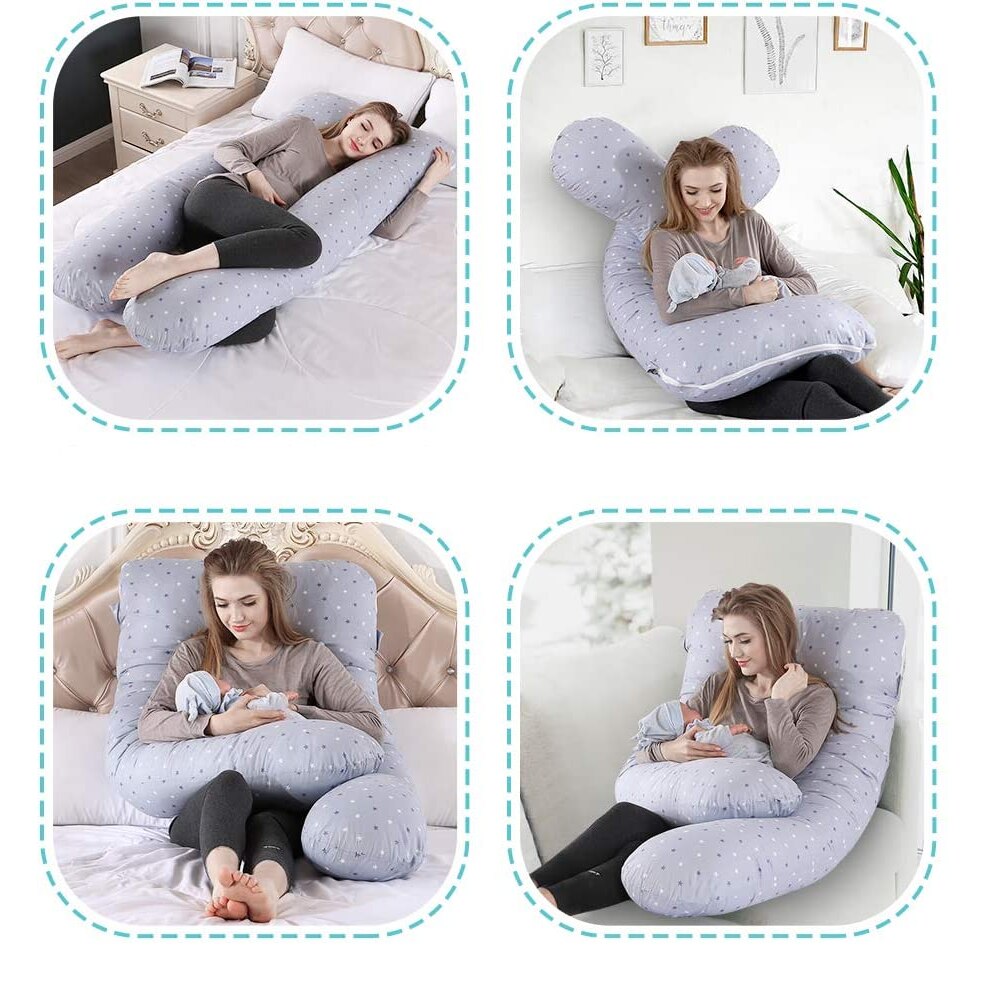 Perna multifunctionala, pentru gravide si alaptare, BYONDSELF® cu husa ...