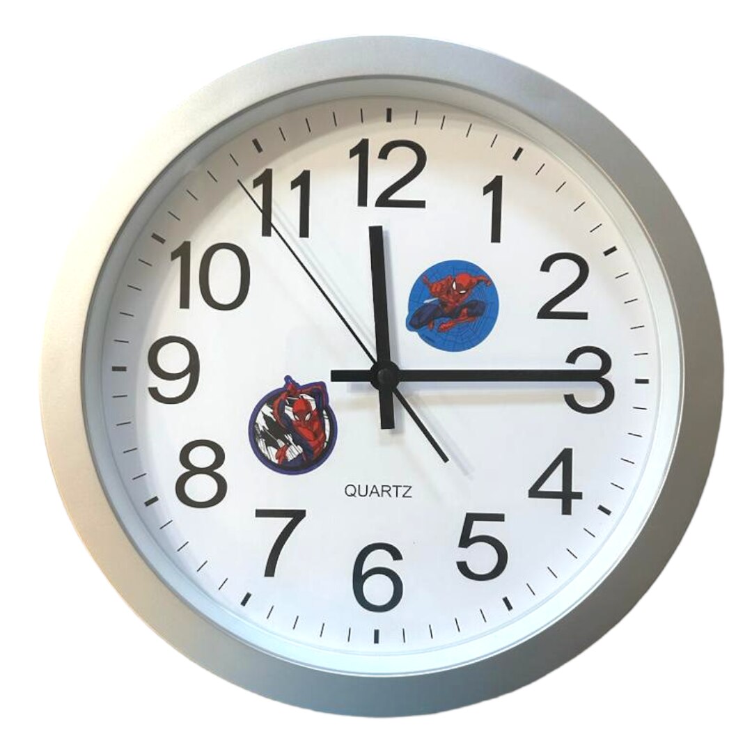 Ceas perete, pentru camera copiilor, eroi desene animate, diametru 30 ...