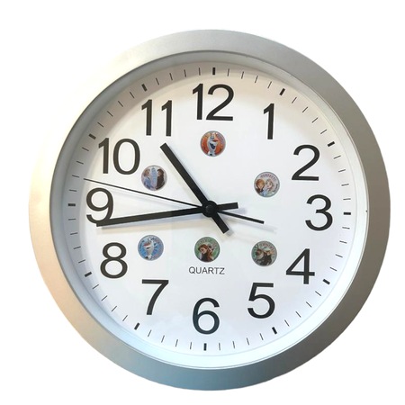 Ceas perete, pentru camera copiilor, eroi desene animate, diametru 30.5 ...