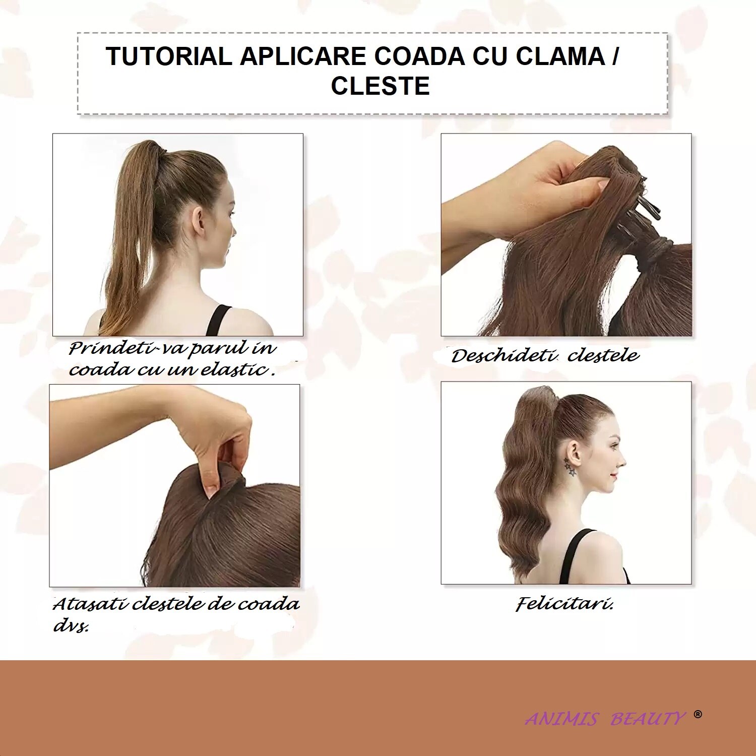 Extensie de par Coada par Blond Nisipiu, ondulata, tip cleste, 55 cm ...