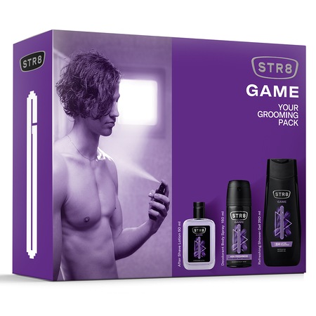 Set cadou STR8 GAME: Lotiune dupa barbierit, 50 ml + Deodorant spray ...