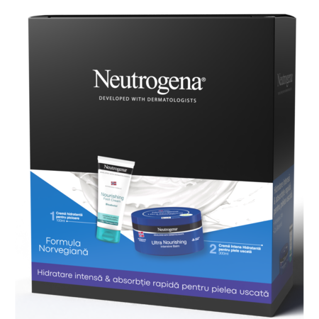 Set cadou Neutrogena: Crema de corp Ultra Nourishing Intensive pentru piele uscata, 300 ml ...