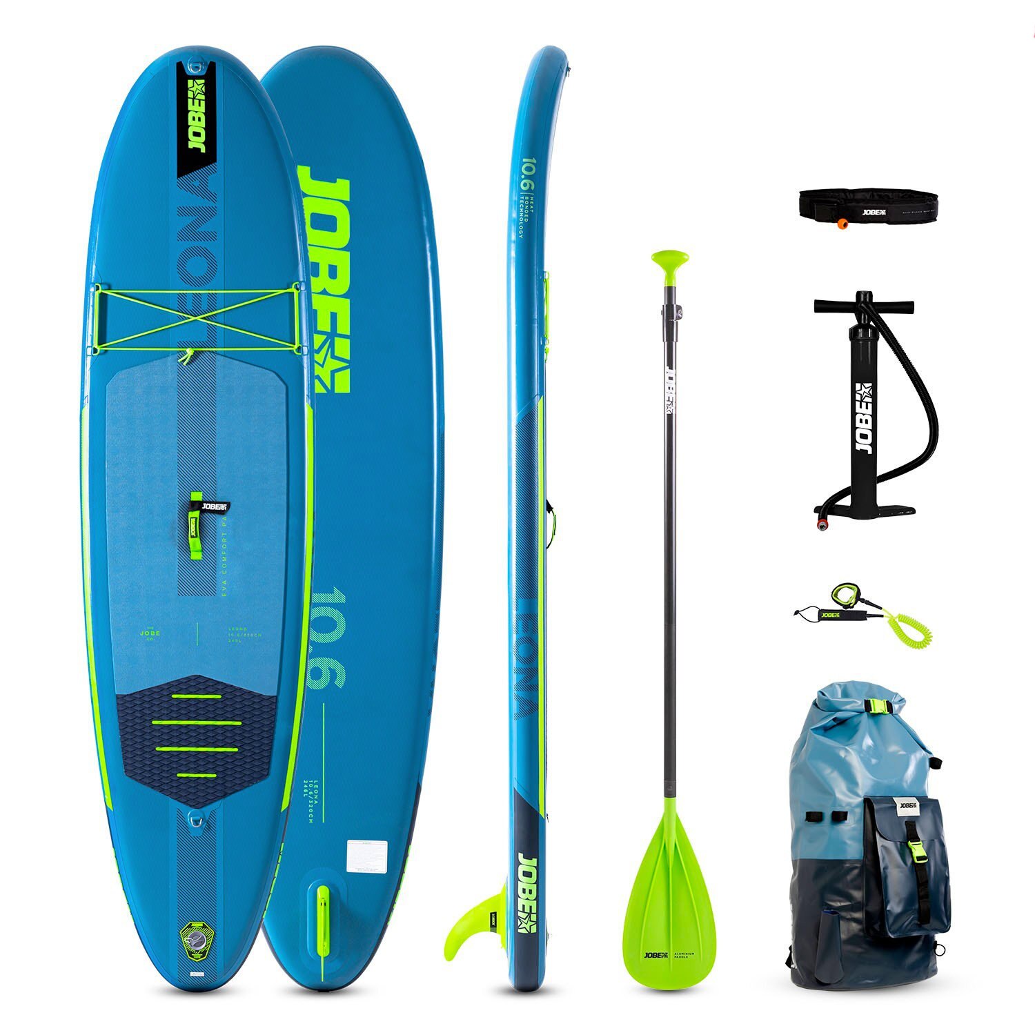 Pachet Jobe SUP Placa gonflabila Leona 10.6, albastru - eMAG.ro