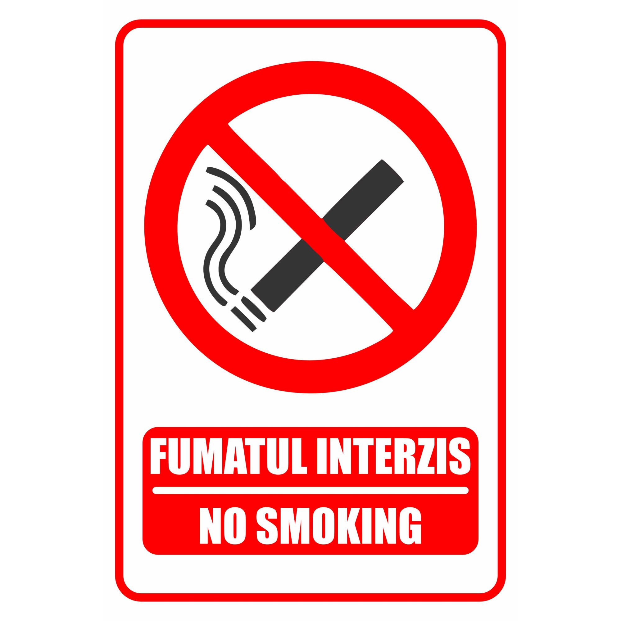 Indicator Fumatul interzis, 20 x 30 cm, colant de exterior ultra ...