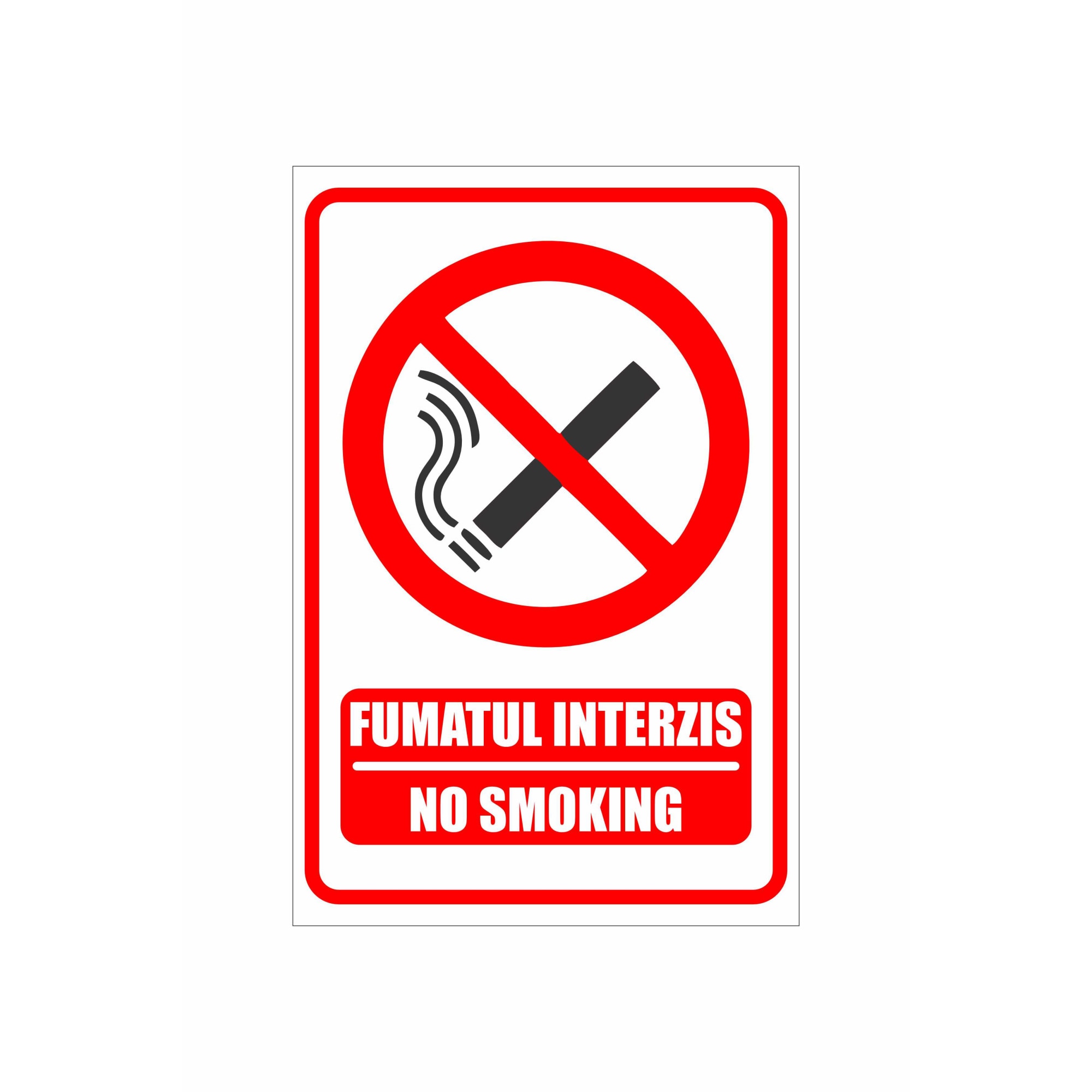 Indicator Fumatul interzis, 20 x 30 cm, colant de exterior ultra ...
