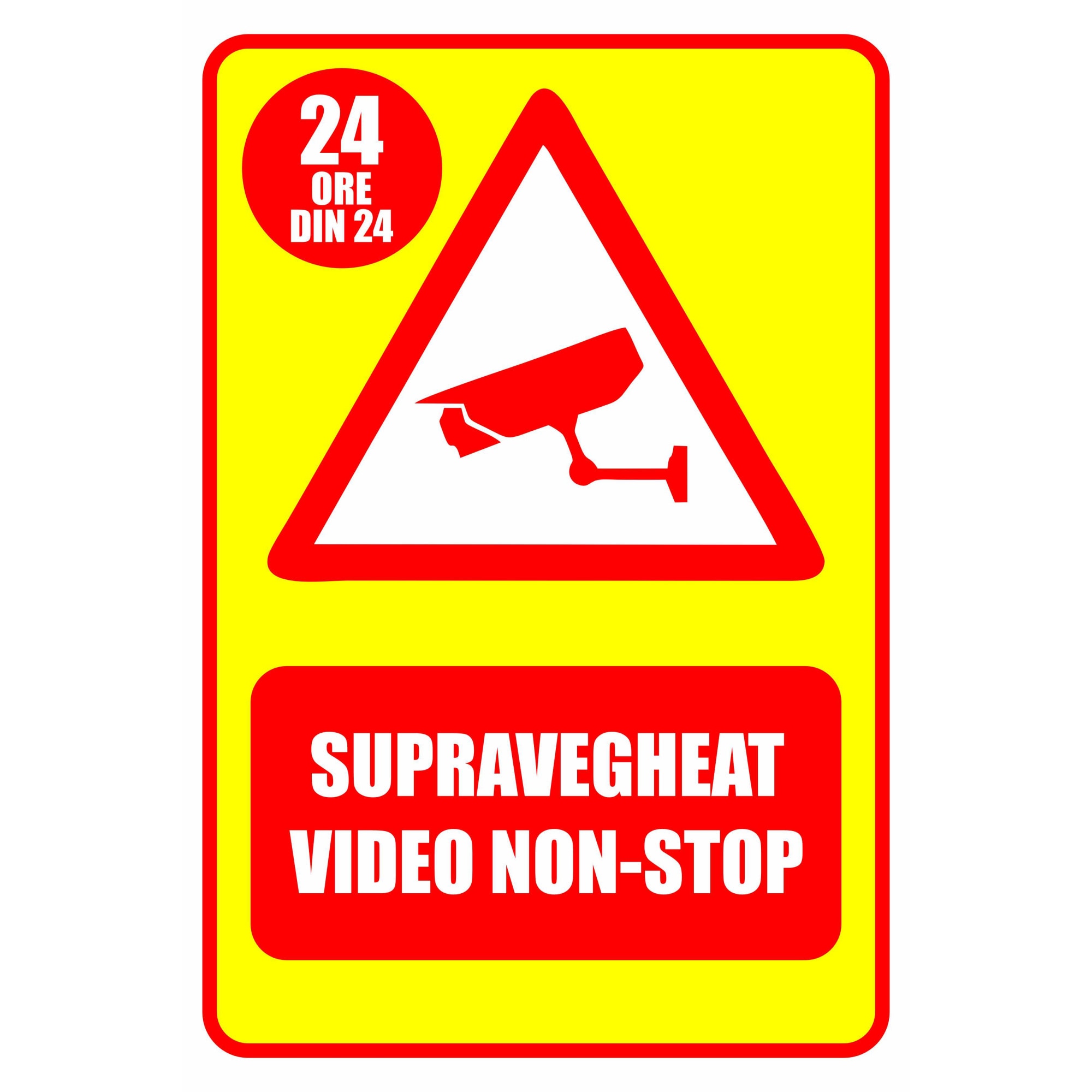 Indicator Supravegheat video non stop, 20 x 30 cm, colant de exterior ...