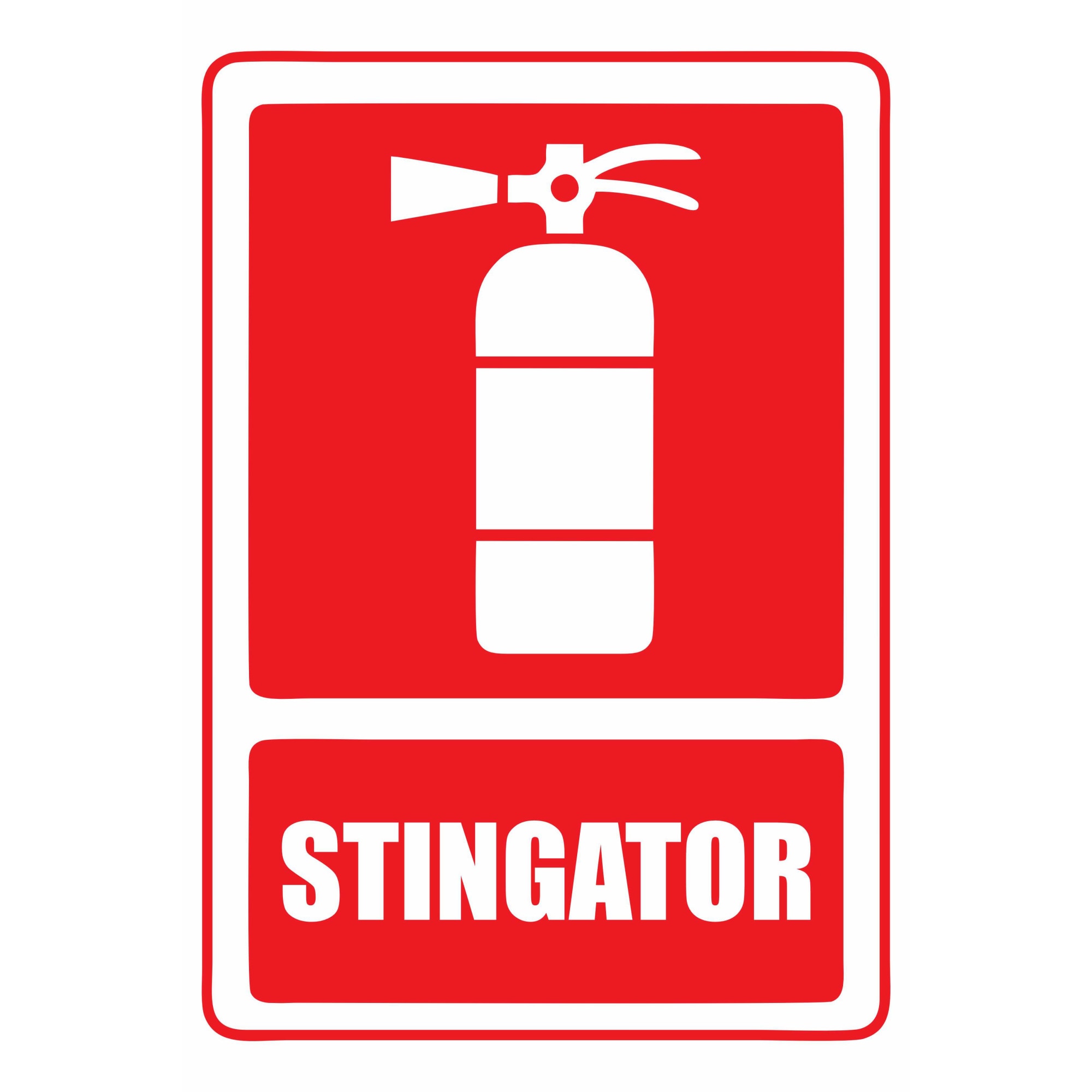 Indicator Stingator, 20 x 30 cm, colant de exterior ultra rezistent pe ...